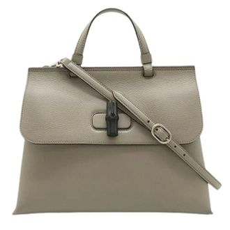 Gucci Pre-owned Bamboo Daily 2way Bag - Femme - Pre-owned - Gris - Taille: ONE Size