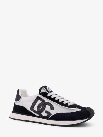 Dolce & Gabbana Mens Sneakers Cushion Black Nylon-Suede Trainers Nylon/suede