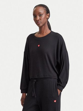 HUGO BOSS Bluse Heart 50566668 Schwarz Relaxed Fit