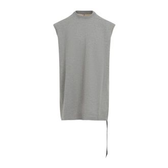 Rick Owens Homme, Tops, Gris, Taille: L Tarp T-shirt