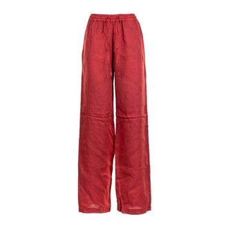 Fay Wide Pantalons - Femme - Pantalons - Rouge - Taille: W25