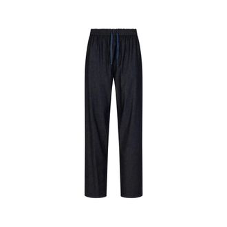 Emporio Armani Femme, Pantalons, Bleu, Taille: 40 FR Straight Pantalons