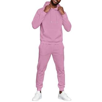 Generic Surv&ecirc;tement pour homme - Sweat &agrave; capuche et pantalon de jogging en coton m&eacute;lang&eacute; - Deux pi&egrave;ces - Surv&ecirc;tement de loisirs - Surv&ecirc;tement pour le quotidie