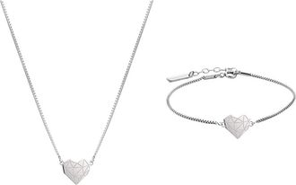 Liebeskind Liebeskind BERLIN Damen-Collier Edelstahl (silber) & Armband LJ-0328-B-17 Silber