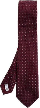 Ferragamo Homme, Accessoires, Rouge, Taille: ONE Size Biella Gancini Jacquard Tie