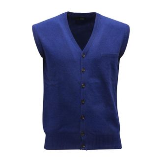 Tonello M0032 01M0520 Woll-/Kaschmir-Weste - - Jackets - Herren - Blau - M