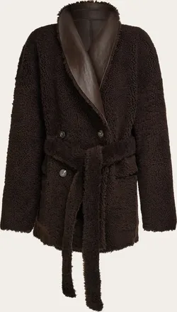 Ferragamo Damen Wendejacke aus Lammfell Beige