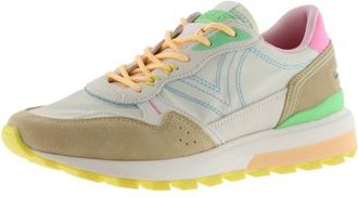Victoria Baskets Luna Multicolore Nylon & Pi&egrave;ces en Daim & Semelle Crant&eacute;e 1156114 pour Femme Beige 38
