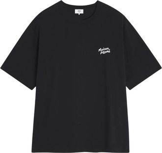Maison Kitsun&eacute; Homme, Tops, Noir, Taille: XL Handwriting Oversize T-Shirt