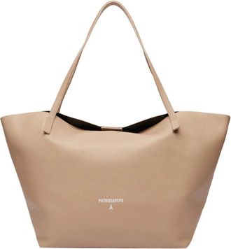 Patrizia Pepe Femme, Sacs, Beige, Taille: ONE Size Sac Shopper