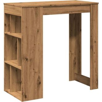 vidaXL Bartisch mit Regal Artisan-Eiche 102x50x103,5 cm Holzwerkstoff vidaXL