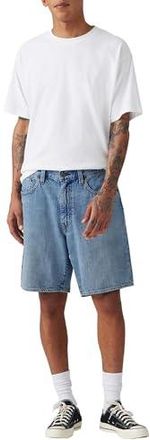 Levi's Short Denim 468 en Coton Bleu Stone uni avec Une Coupe Loose - Taille 36