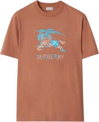 Burberry Homme, Tops, Brun, Taille: M Logo T-shirt