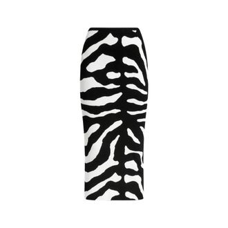 Moschino Bedruckter Stretch-Rock - - Skirts - Damen - Schwarzk - S
