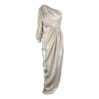 Rhea Costa Langes Lam&eacute;-Kleid - - Dresses - Damen - Beige - L