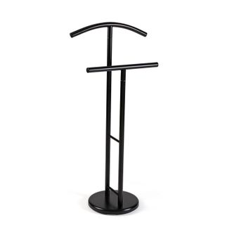 VERSA Begna Moderner multifunktionaler Nachttisch mit 2 Kleiderb&uuml;geln f&uuml;r Herren- oder Damenkleidung, Ma&szlig;e (H x L x B) 100 x 28,5 x 45 cm, Stahl, Wei&szlig;