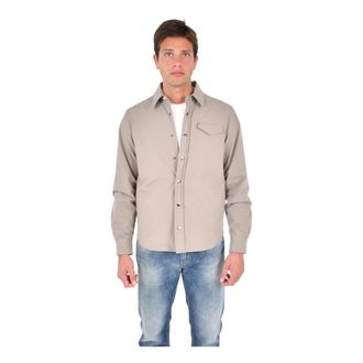 Drumohr Snap-Front Overshirt - - Jackets - Herren - Grau - L