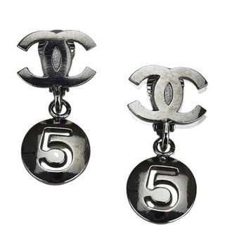 Chanel Number 5 Logo Earrings