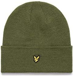 Lyle & Scott Hommes Bonnet Vert Olive Taille Unique