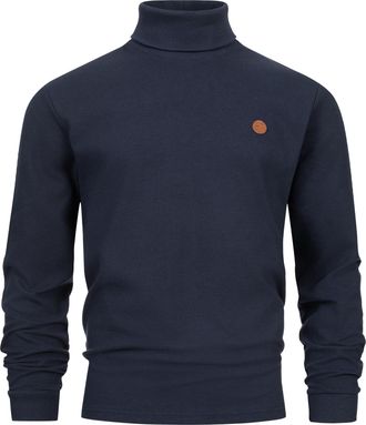 Indicode Herren INGuadalupe Roll Neck Langarmshirt mit Rollkragen | Langarm Shirt Longsleeve f&uuml;r M&auml;nner Sky Captain, XXL