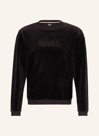 HUGO BOSS Lounge-Sweatshirt Velour Aus Nicki schwarz
