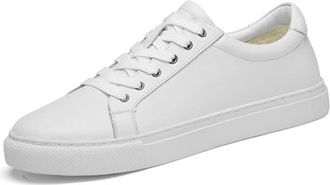 Generic Baskets en cuir véritable pour homme, chaussures décontractées, douces, respirantes et tendance pour homme, Peluche blanche., 38 2/3 EU