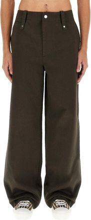 Burberry 100% Cotton Trousers - Brown