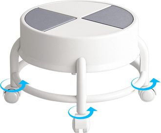 Generic Niedriger Rollhocker, niedrige H&ouml;he Rollstuhl mit Rollen, robuster mobiler Hocker mit 360&deg; Drehrollen, drehbarer Rollstuhl f&uuml;r Zuhause, Salon, Garage