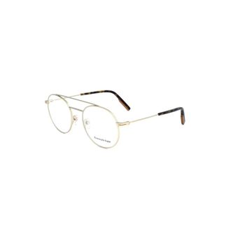 Ermenegildo Zegna Homme, Accessoires, Jaune, Taille: ONE Size Monture de lunettes ronde avec pont en m&eacute;tal