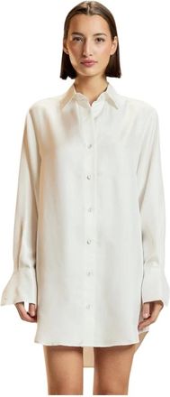 Cynthia Rowley Femme, Robes, Blanc, Taille: 42 FR Collectible Silk Shirt Dress