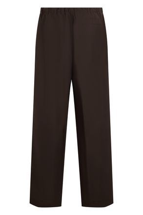 HUGO BOSS Mens Pants With Drawstring, Wool Medium Brown Virgin Trousers