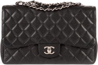 Chanel Crossbody Bags - Classic Jumbo Double Flap 30 - Gr. unisize - in Schwarz - f&uuml;r Damen