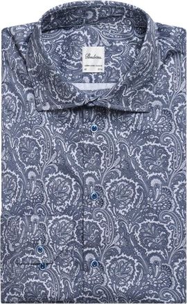 Stenströms Twill Hemd mit Paisley-Muster und extralangem Arm, Slimline in