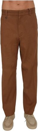 Paolo Pecora Homme, Pantalons, Brun, Taille: XL Pantalone Tessuto