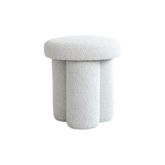 101 Copenhagen Tabouret rembourré Big Foot - Blanc - Tissu bouclé - Designer Tommy Hyldahl