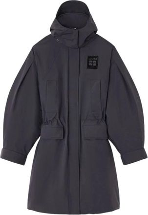 Ganni Femme, Manteaux, Gris, Taille: 38 FR Manteau Parka &agrave; Couches Ripstop