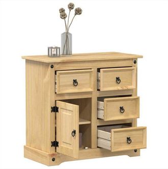 vidaXL Sideboard Corona 80x40x75 cm Massivholz Kiefer Vidaxl