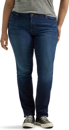 Lee Damen Legendäre Geradem Bein, Mittelhoch, Übergröße Jeans, Nachtschatten (Nightshade), 52 Mehr Lange