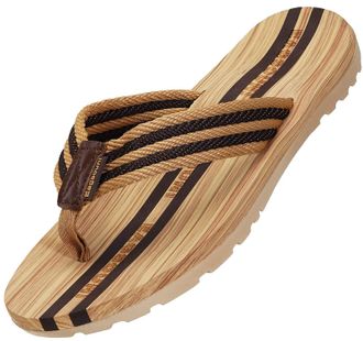 Eagsouni Zehentrenner Damen Herren Flip Flops Sommer Zehensandalen Badelatschen Hausschuhe Bade Sandalen Strand Pantoletten, Braun, 42 EU
