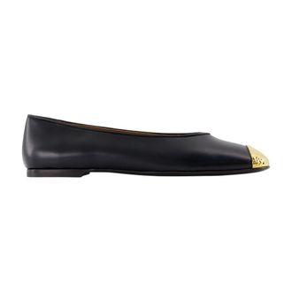 Giuseppe Zanotti Schwarze Lederballerinas - Glattleder - - Shoes - Damen - Schwarzk - 39 EU