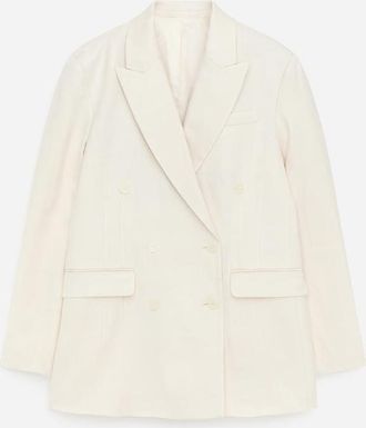 Arket Zweireihiger Blazer -Wei&szlig;