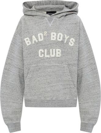 Dsquared2 Femme, Sweatshirts et sweats &agrave; capuche, Gris, Taille: 38 FR The Sweat &agrave; capuche