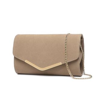 Miss Lulu Pochette Femme en Daim avec Cha&icirc;ne - Mini Sac &agrave; Main de Soir&eacute;e, Clutch Pratique pour Mariage et Saint-Valentin, Id&eacute;al pour F&ecirc;tes et C&eacute;r&eacute;monies