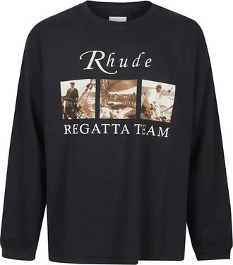 Rhude Homme, Tops, Noir, Taille: L Usvi Regatta Tour T-shirt &agrave; manches longues
