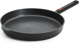 Woll Eco Logic QXR Guss-Flachpfanne - Induktiv -, Ø 32 cm, 5 cm hoch, mit abnehmbaren Stiel - Geeignet für alle Herdarten, PFAS-frei, Antihaft-Versiegelung