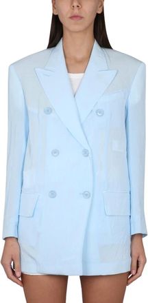 Max Mara Femme, Vestes, Bleu, Taille: 40 FR Veste Crois&eacute;e Tailleur