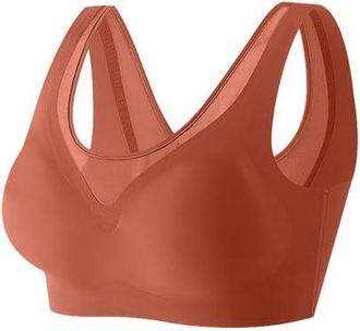 Generic Soutien-gorge 2026 pour femme sans couture, dos nu, bonnets fixes, Rouge, XXL
