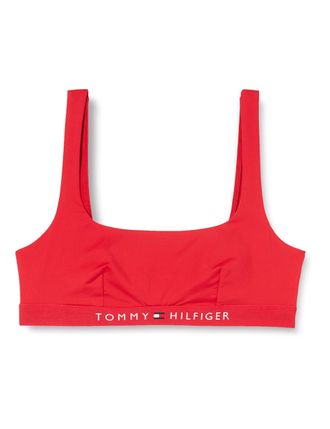 Tommy Hilfiger Damen Bikinitop Bralette Ungepolstert, Rot (Primary Red), M