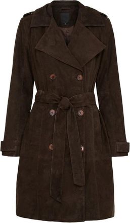 Notyz Notyz - Trench-coat classique en daim - Femme - Manteaux - Brun - Taille: 46 FR