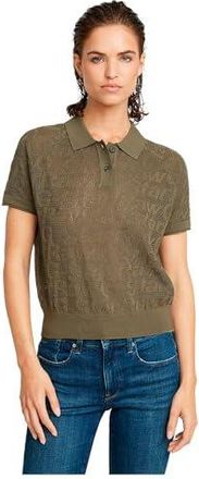 G-Star G-Star Femme Polo En Maille Léger Pointelle, Vert (ensis green D26061-D166-6057), L